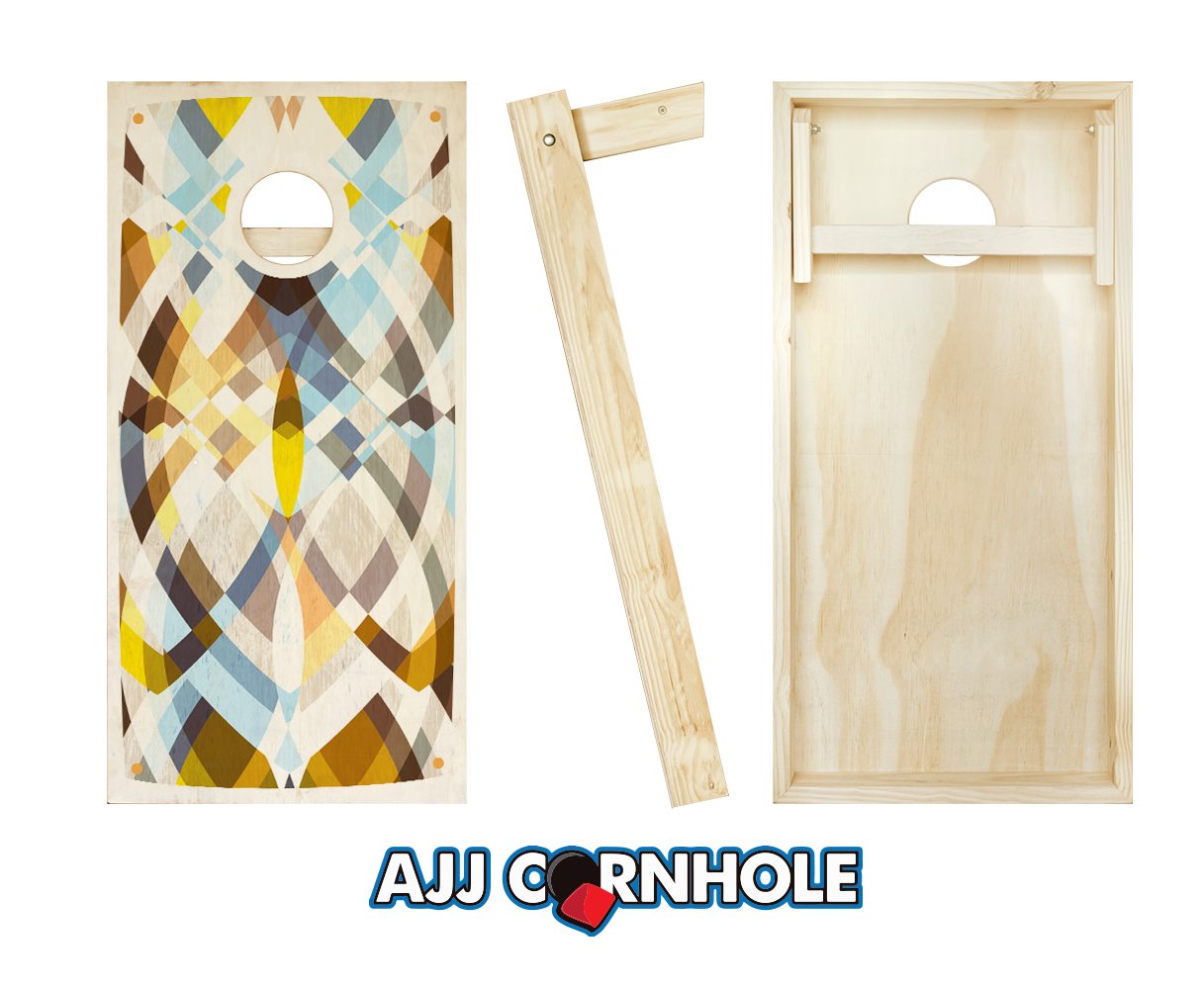 "Retro Stained Color Me" Cornhole Set AJJ Cornhole