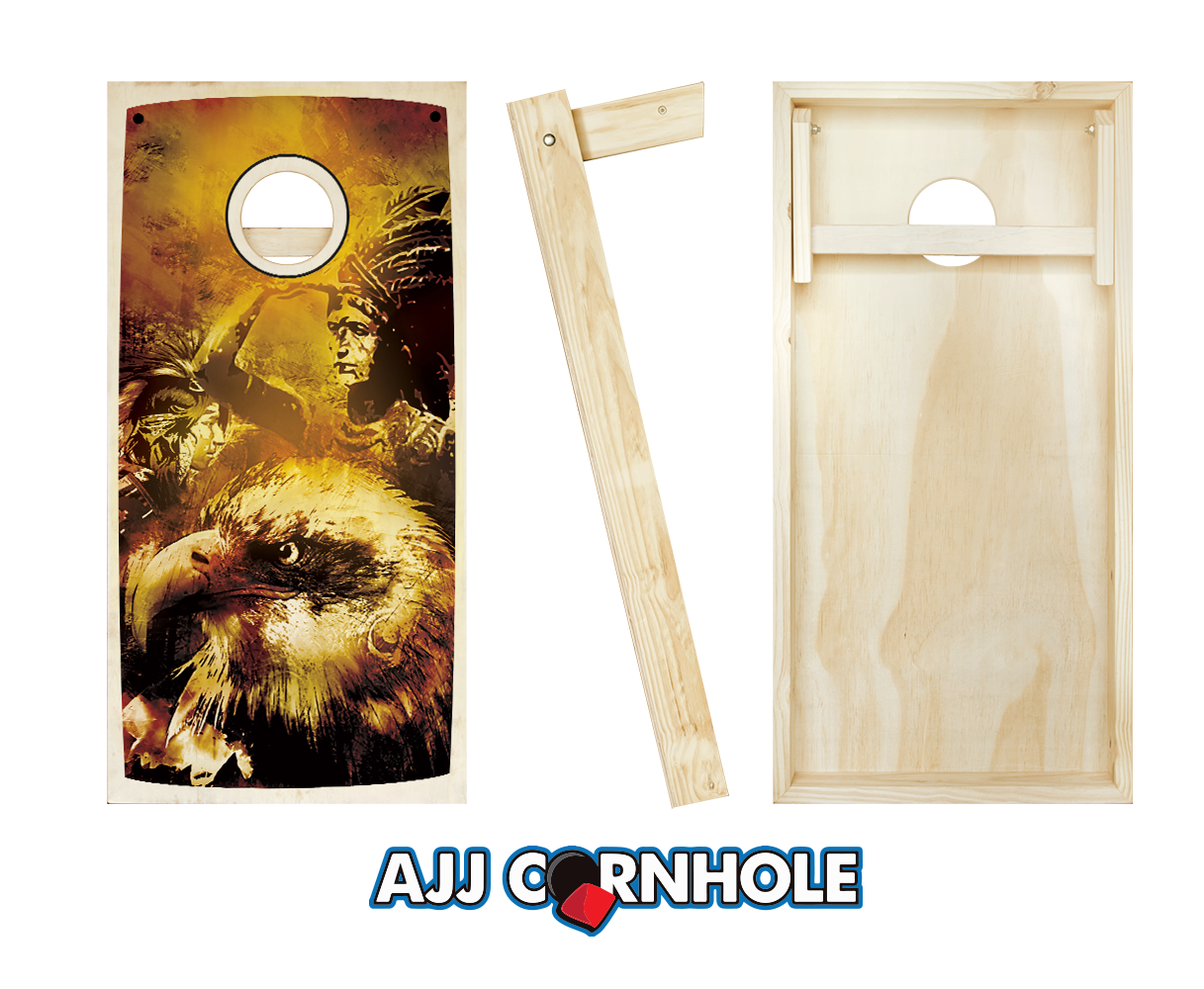"Retro Stained Native" Cornhole Set AJJ Cornhole