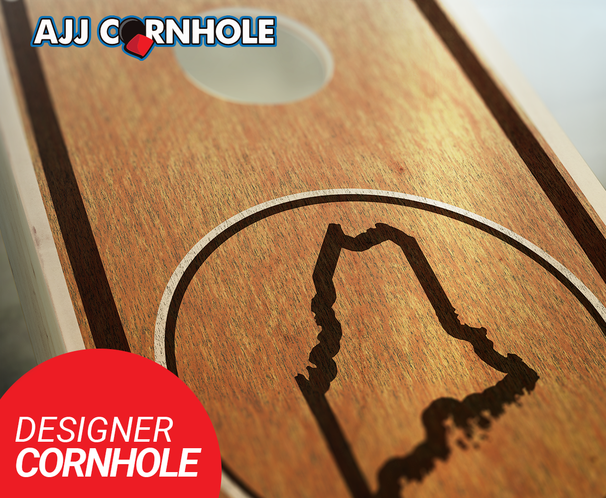 "Maine" State Stained Cornhole Set AJJ Cornhole