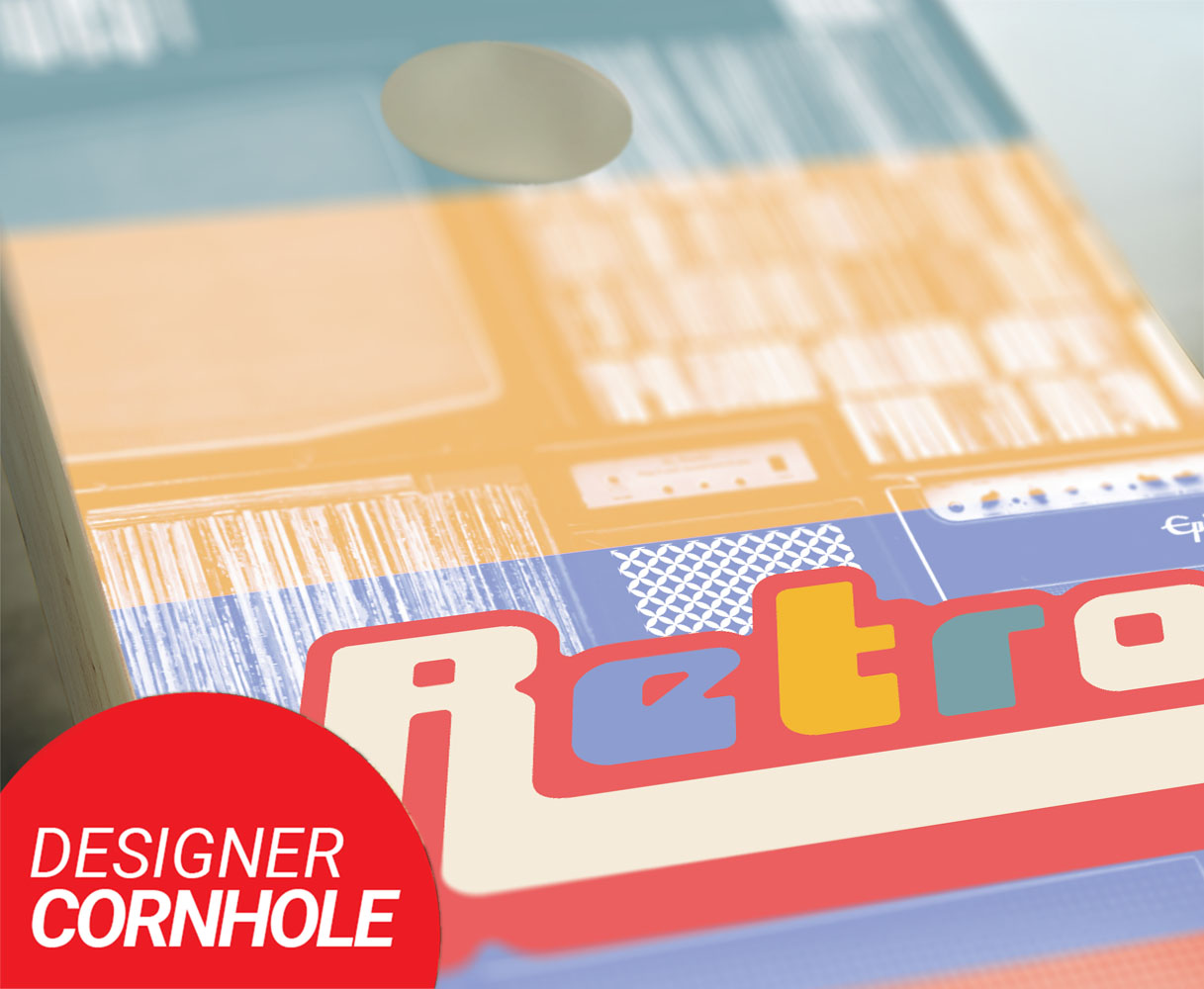 "Retro Design" Cornhole Set AJJ Cornhole