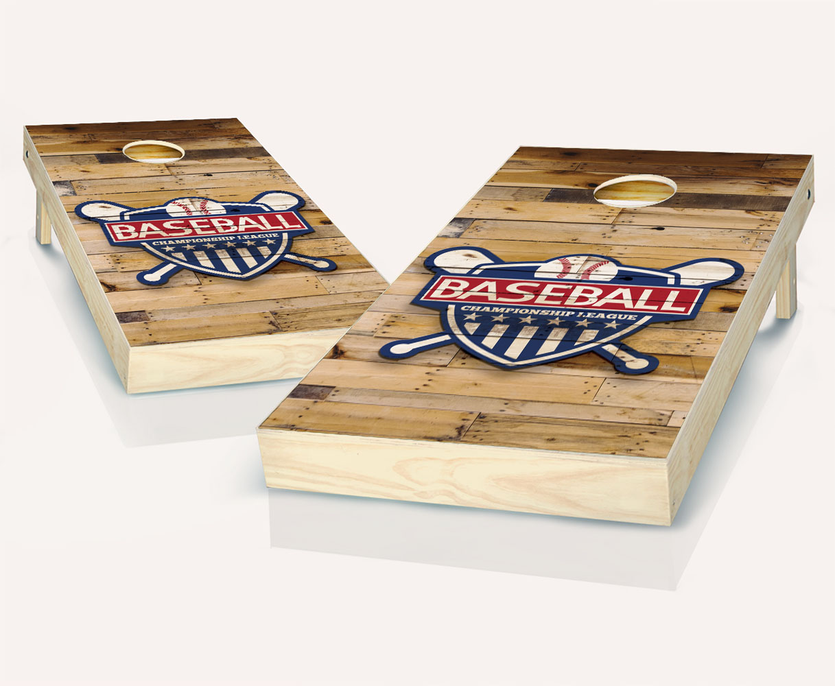 "Baseball Championship Badge" Cornhole Set AJJ Cornhole