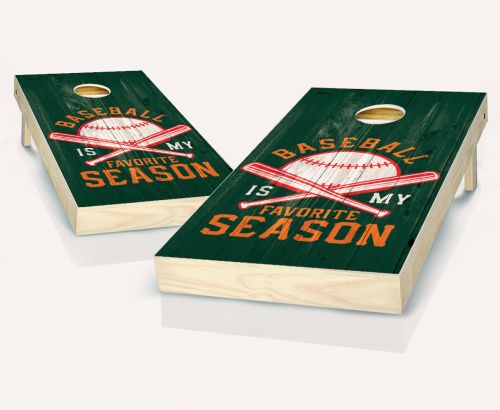 "Baseball is My Favorite Season" Cornhole Set AJJ Cornhole