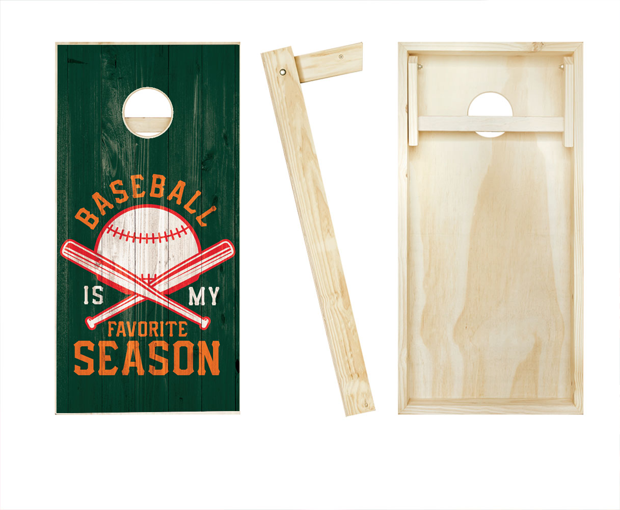 "Baseball is My Favorite Season" Cornhole Set AJJ Cornhole